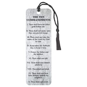 Dicksons The Ten Commandments Grey 6 x 2 Cardstock Tassel Bookmarks Pack of 12