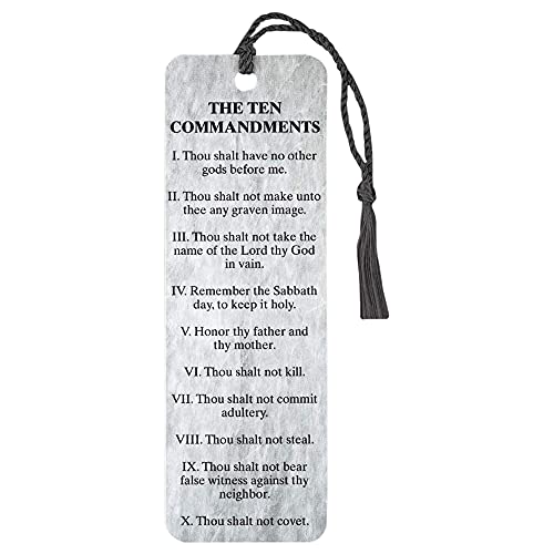 Dicksons The Ten Commandments Grey 6 x 2 Cardstock Tassel Bookmarks Pack of 12