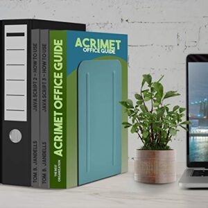 Acrimet Jumbo Premium Metal Bookends 9" (Heavy Duty) (Green Color) (1 Pair)