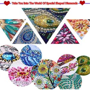 Peacock Diamond Painting Bookmark - pigpigboss DIY Bookmark Diamond Painting Set Flower Peacock Diamond Painting Bookmark with Tassel Crystal Diamond Dots Bookmark Art for Adult Children (21 x 6 cm)