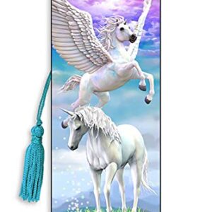 3D Pegasus and Unicorn bookmark featuring the artwork of Royce B McClure - by Artgame (TOP DESIGN)