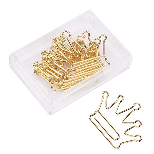 10pcs Crown Shape Paper Clips Bookmark Marking Document Organizing Clip for Office School Stationery Supplies