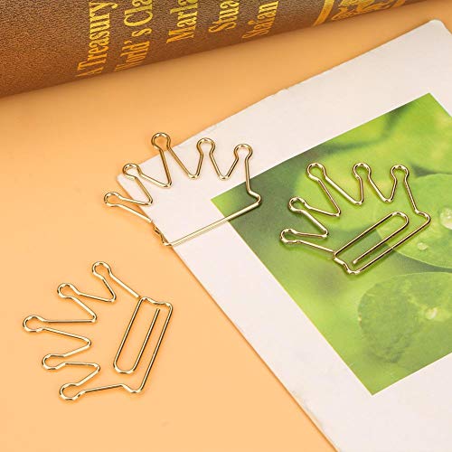 10pcs Crown Shape Paper Clips Bookmark Marking Document Organizing Clip for Office School Stationery Supplies