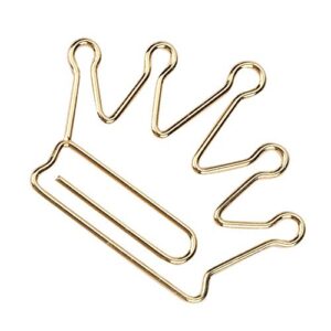 10pcs Crown Shape Paper Clips Bookmark Marking Document Organizing Clip for Office School Stationery Supplies