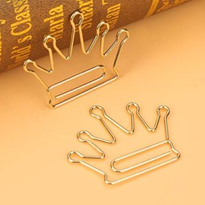 10pcs Crown Shape Paper Clips Bookmark Marking Document Organizing Clip for Office School Stationery Supplies