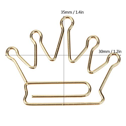 10pcs Crown Shape Paper Clips Bookmark Marking Document Organizing Clip for Office School Stationery Supplies