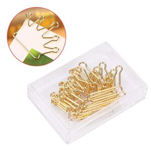 10pcs Crown Shape Paper Clips Bookmark Marking Document Organizing Clip for Office School Stationery Supplies