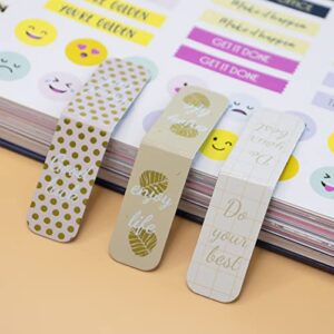 Magnetic Bookmarks Magnet Page Markers, 14 PCS Magnetic Page Clip for Students Teachers, Fun Book Marks for Reading(QS19-B)