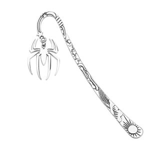 bobauna spooky spider bookmark spooky charm bookmark gift for spider lover book lover bookworm (spider bookmark)