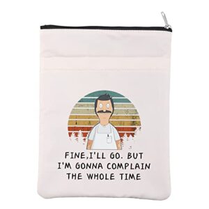 bob’s tv show merchandise book sleeve bob’s belcher inspired book cover tina cartoon lovers gift burgers fans gift waterproof zipper pouch (wholetimebs)