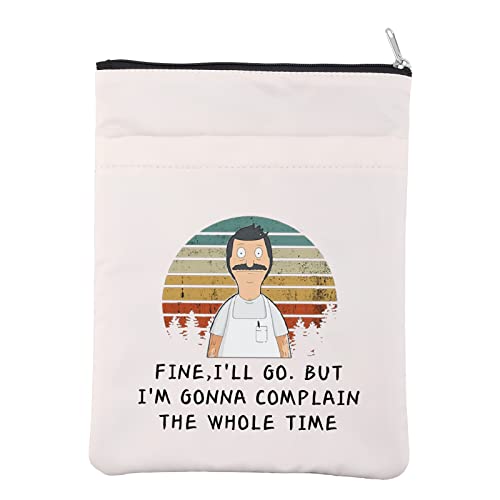 Bob’s TV Show Merchandise Book Sleeve Bob’s Belcher Inspired Book Cover Tina Cartoon Lovers Gift Burgers Fans Gift Waterproof Zipper Pouch (WholeTimeBS)