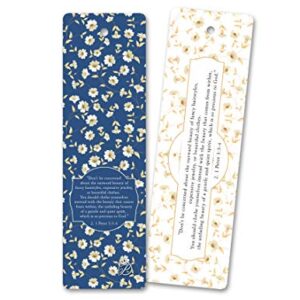 60 pcs Christian Bible Verses Flower Bookmarks. Beauty EBOOK. Encouraging, Inspiration, Unique Design Bookmark.