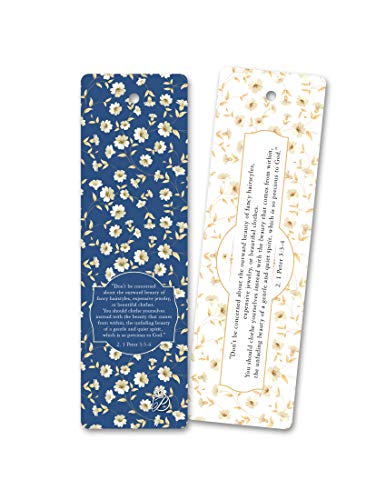 60 pcs Christian Bible Verses Flower Bookmarks. Beauty EBOOK. Encouraging, Inspiration, Unique Design Bookmark.