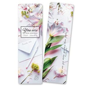 60 pcs Christian Bible Verses Flower Bookmarks. Beauty EBOOK. Encouraging, Inspiration, Unique Design Bookmark.