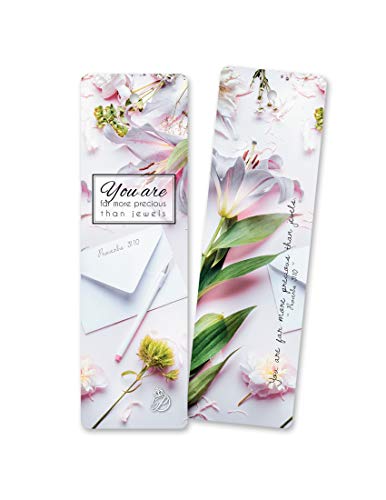 60 pcs Christian Bible Verses Flower Bookmarks. Beauty EBOOK. Encouraging, Inspiration, Unique Design Bookmark.