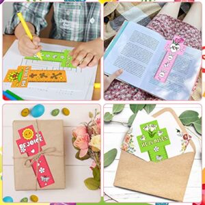 X1zuue 70Pcs Christian Religious Color Your Own Bookmarks DIY Coloring Blank Bookmark Ruler Jesus Cross Measuring Ruler for Party Sunday School Favors Classroom Student Rewards Goodie Basket Fillers