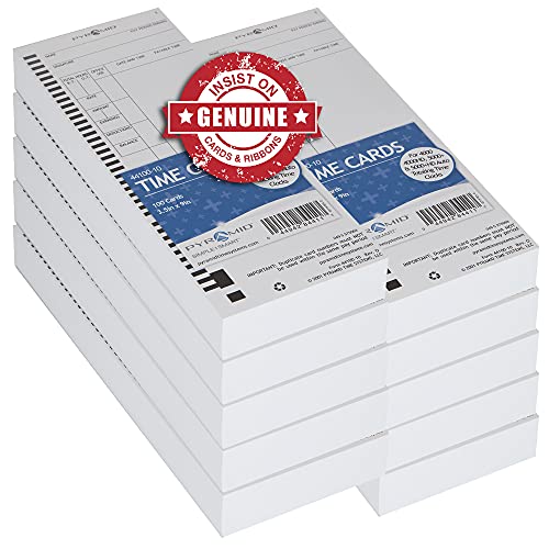 Pyramid Time Systems, 44100-10MB, 1,000 Count Genuine and Authentic Time Cards for 4000, 4000Pro, 4000ProK and 5000 Series Time Clocks from Pyramid, Time Cards