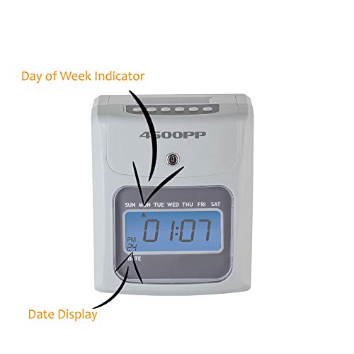 Nile Products 4500PP Calculating Time Clock, Small Business Punch Pak, up to 50 Employees, Includes 25 Time Cards, 1 Ink Ribbon and 2 Security Keys