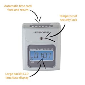 Nile Products 4500PP Calculating Time Clock, Small Business Punch Pak, up to 50 Employees, Includes 25 Time Cards, 1 Ink Ribbon and 2 Security Keys