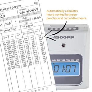 Nile Products 4500PP Calculating Time Clock, Small Business Punch Pak, up to 50 Employees, Includes 25 Time Cards, 1 Ink Ribbon and 2 Security Keys