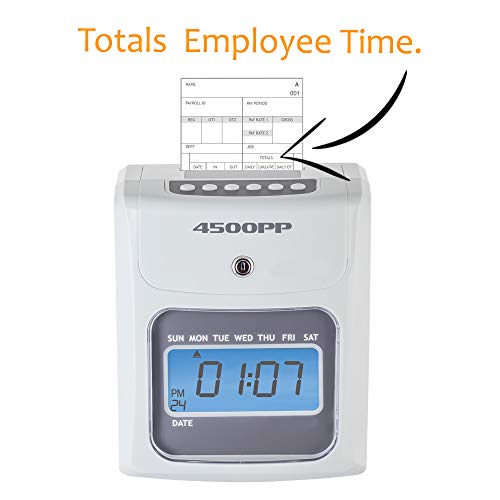 Nile Products 4500PP Calculating Time Clock, Small Business Punch Pak, up to 50 Employees, Includes 25 Time Cards, 1 Ink Ribbon and 2 Security Keys