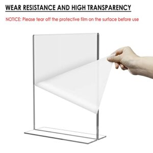 Relx Acrylic Sign Holder 8.5 x 11, Plastic Frame Flyer Holder, Double Frames Clear Acrylic Display Stand for Store, Restaurant (6 Pack)