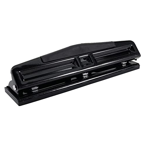 Office Depot(R) 3-Hole Adjustable Punch, Black