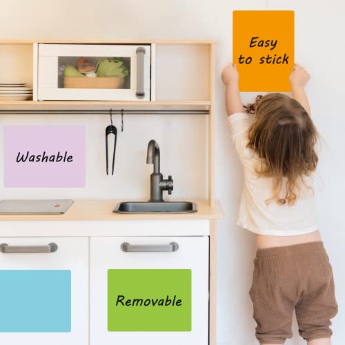 Dry Erase Board Sticker-Whiteboard Stickers-8.3''x11.7'' Washable+Removable Dry Erase Sheets-Fridge Magnetic Paper Alternatives for Wall/Desk/Refrigerators(24 PCS)