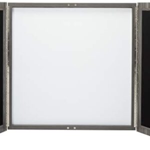 SAFCO Mayline Medina Presentation Board with Dry Erase Center Panel, Gray Steel Laminate