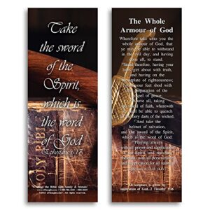 eThought BB-FBV-100 Bible Verse Cards - Pack of 100 Religious Bookmarks - Scripture Memorization Cards, Bible Verse Markers, Encourage and Share The Gospel, Full Color