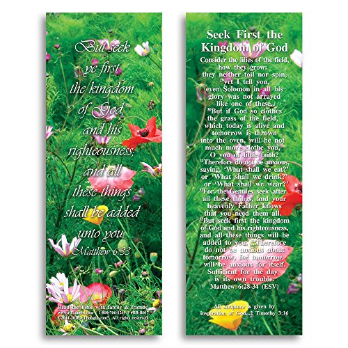 eThought BB-FBV-100 Bible Verse Cards - Pack of 100 Religious Bookmarks - Scripture Memorization Cards, Bible Verse Markers, Encourage and Share The Gospel, Full Color