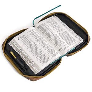 Extreme Pak Bible Cover with Extra Zippered Compartments, to Protect The Good Book, JX Swamper Camouflage