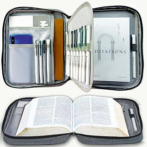 Bible Cover Large Carrying Book Case Multi-Functional Bible Case Stationery Pencil case Bible Organizer