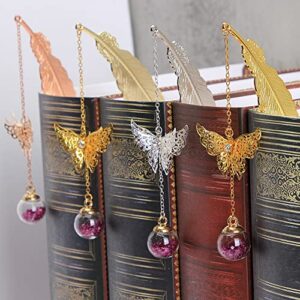 UpUDo Feather Metal Bookmarks Gifts for Birthday Christmas Valentine's Day Writers Teachers Friends Book Lovers Readers Mothers Children