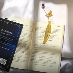 UpUDo Feather Metal Bookmarks Gifts for Birthday Christmas Valentine's Day Writers Teachers Friends Book Lovers Readers Mothers Children