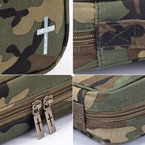 Montana West Bible Covers for Women Men with Leather Bookmark Carrying Book Case Church Bag Bible Protective with Zippered Pocket MWC-126CAMO