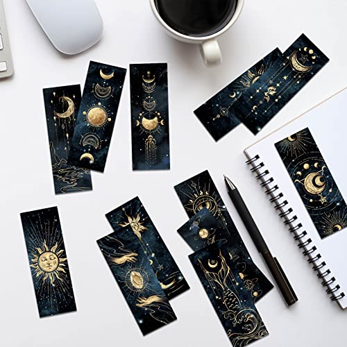 12 PCS Cool Night Sky Bookmark, Bookmarks for Book Lovers, Bulk Bookmarks for Men, Unique Book Mark for Boys, Girls, Students, Classroom Gifts, School Prize, Reading Present