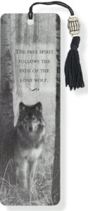 wolf beaded bookmark