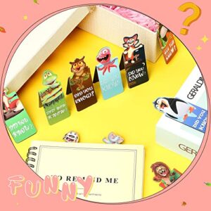 12 Pieces Magnetic Bookmarks Cute Animal Magnet Page Markers Page Clips Bookmark Funny Animal Magnetic Bookmarks Magnet Page Marker Clips for Students Teacher Reading Party Favor (Animal Style)