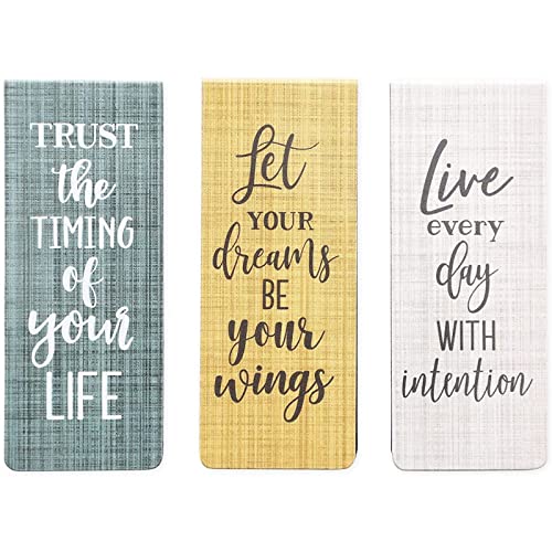 36-Pack Inspirational Magnetic Bookmarks for Women with Motivational Quotes, Bulk Magnet Page Clips for Students, Teachers, Office, Reading, 6 Designs (2.5x1 in)