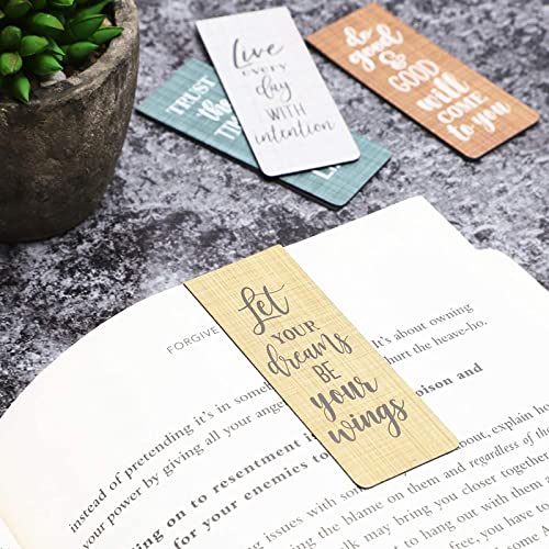 36-Pack Inspirational Magnetic Bookmarks for Women with Motivational Quotes, Bulk Magnet Page Clips for Students, Teachers, Office, Reading, 6 Designs (2.5x1 in)