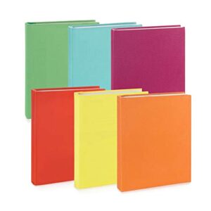 blue summit supplies stretchable book covers, colorful book covers for classroom textbook protection and care, assorted colors, 6 pack