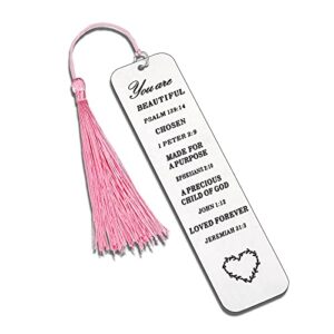 inspirational christian gifts for women bible verse bookmark with tassel book lover gifts for women birthday christmas bookmarks gifts for friends girl sister female bookworms book club religious gift