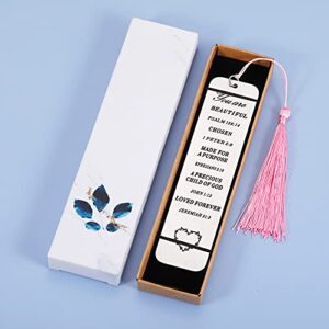 Inspirational Christian Gifts for women Bible Verse Bookmark with Tassel Book Lover Gifts for Women Birthday Christmas Bookmarks Gifts for Friends Girl Sister Female Bookworms Book Club Religious Gift