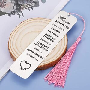 Inspirational Christian Gifts for women Bible Verse Bookmark with Tassel Book Lover Gifts for Women Birthday Christmas Bookmarks Gifts for Friends Girl Sister Female Bookworms Book Club Religious Gift