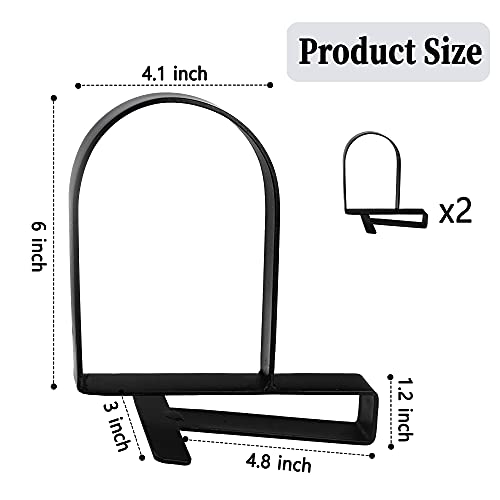 Bookends for Shelves - Heavy-Duty Clamped Book Ends Book Shelf Holders, Non-Skid Bookends Stoppers Supports (Black, 2)