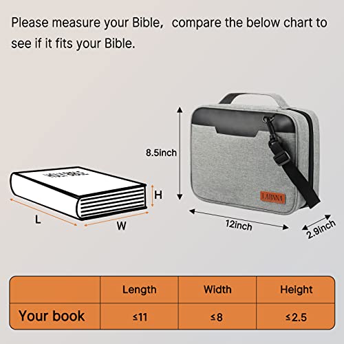 Bible Cover for Men,Bible Carrying Case,Multi-Functional Large Size Zippered Bible Bag Protects Prayer and Study Items Gift for Boys Women Girls