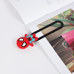 QQQ Bookmarks for Kids 3D Non-Slip Cool Cute Clip Bookmark and Page Holder Unique Gift Idea Anime PVC Book Marker Reading Accessory Lovers,Students,Women Men