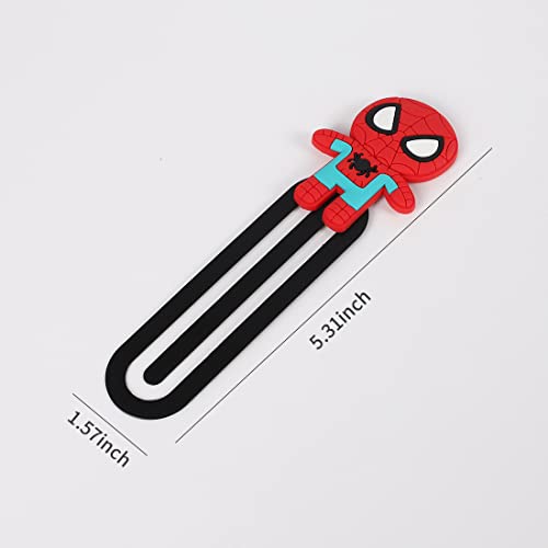 QQQ Bookmarks for Kids 3D Non-Slip Cool Cute Clip Bookmark and Page Holder Unique Gift Idea Anime PVC Book Marker Reading Accessory Lovers,Students,Women Men