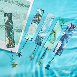 10 Pieces Ocean Bookmarks,Bookmarks for Kids,Page Markers for Students Teachers Reading with 10 Multi Ocean Marine Animal Pendants for Reading Girl Women Children Teen School Classroom Reading Favor